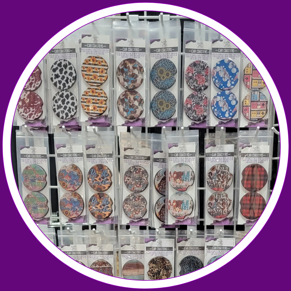 Car Coasters – Flip and Flutter Creations, LLC